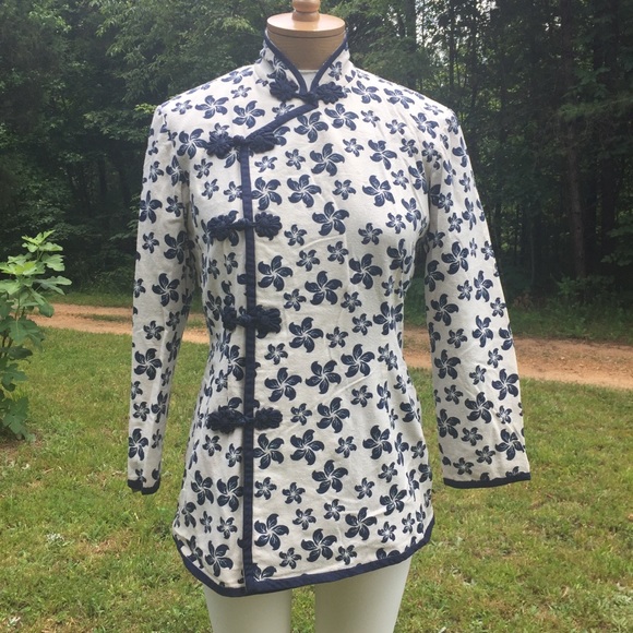 Vintage | Tops | Vintage Raw Silk L Tunic Cheongsam Top Chinese ...
